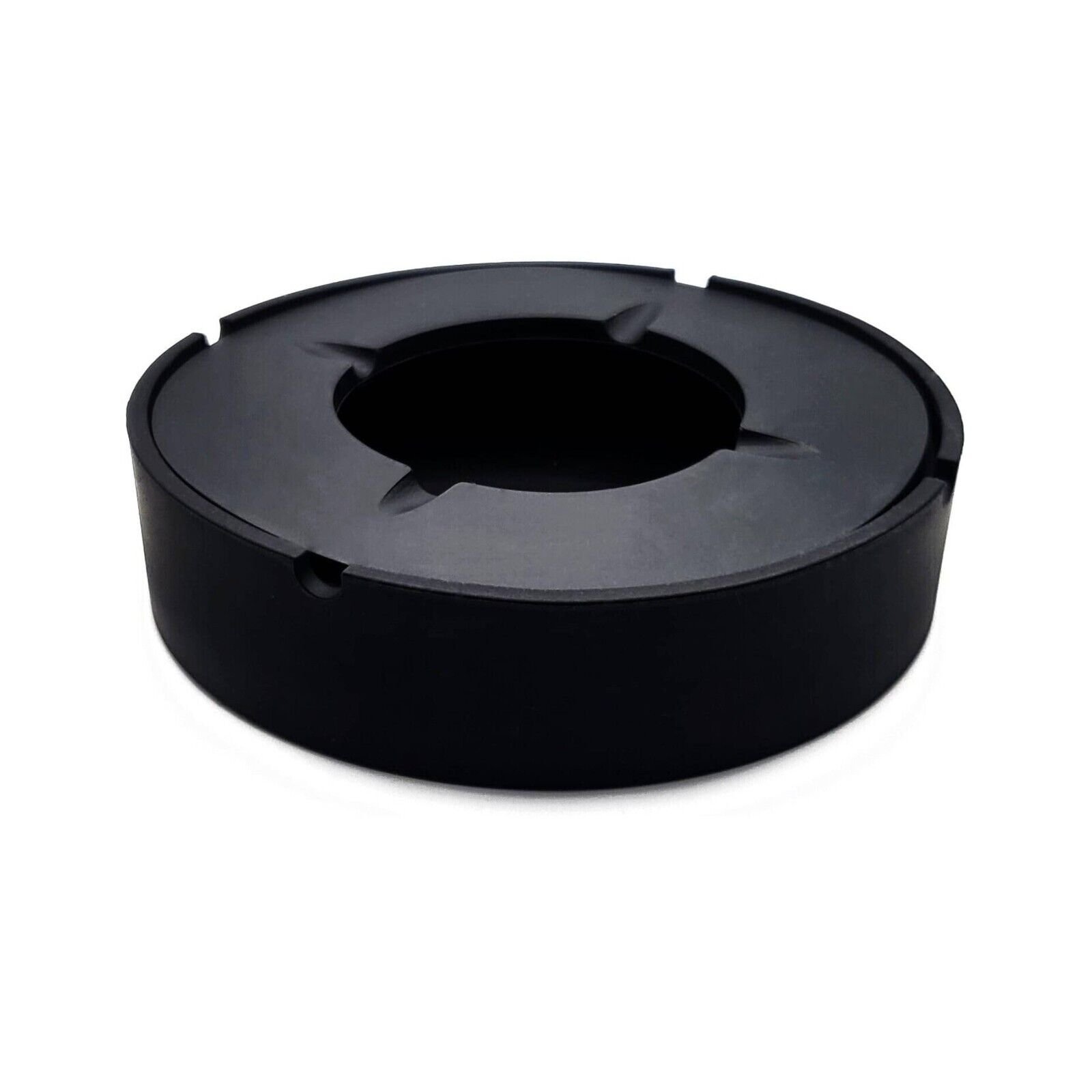 Extra Large Silicone Ashtray with Lid 15.5cm Black Round